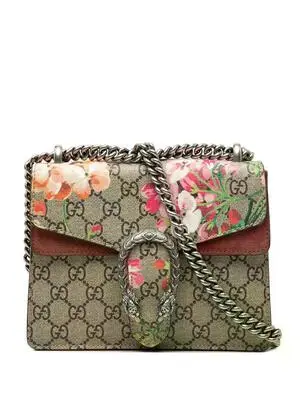 Gucci Small Gg Supreme Blooms Dionysus Crossbody Bag