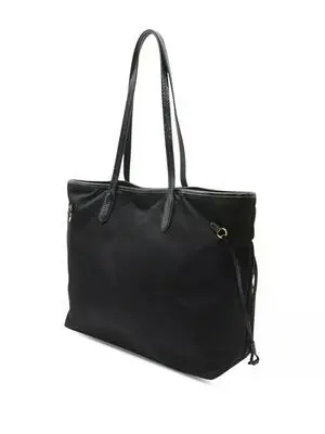 Prada Patent Trimmed Tessuto Tote Bag
