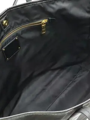 Prada Patent Trimmed Tessuto Tote Bag