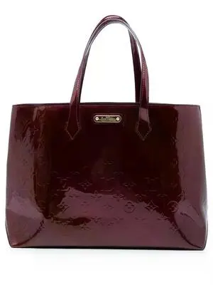 LOUIS VUITTON 2021-2026 Monogram Vernis Wilshire Mm Tote Bag - Red