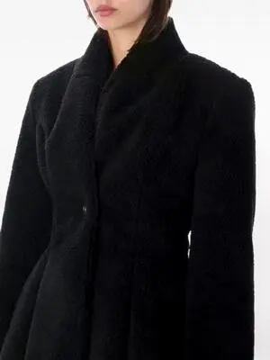 Stella McCartney Fleece Texture Flared Jacket