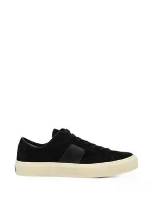 TOM FORD Suede Leather-panel Sneakers - Black