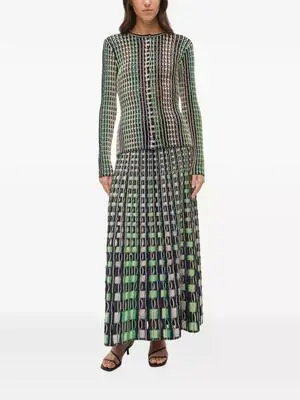 Simkhai Drue Eyelet-knit Midi Skirt