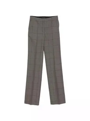 MUGLER Houndstooth-pattern Tailored Trousers - Grey