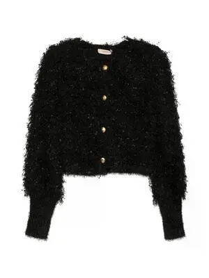 TWINSET Textured Long-sleeve Jacket With Gold-tone Hardware