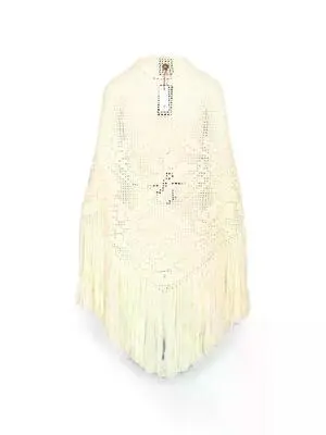 CHIARA IS Peonia Fringed Crochet Scarf