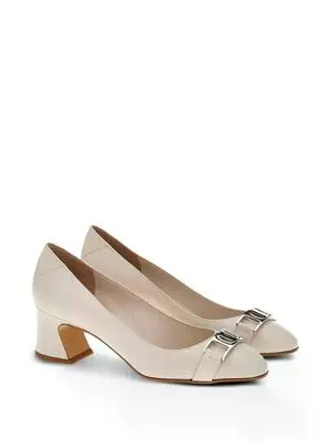 FERRAGAMO Ornament-detail Leather Pumps