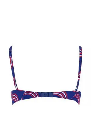 LAURA URBINATI Printed Lace-trim Bra