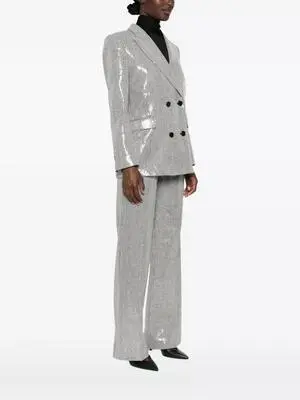 ERMANNO FIRENZE Sequin-embellished Double-breasted Blazer