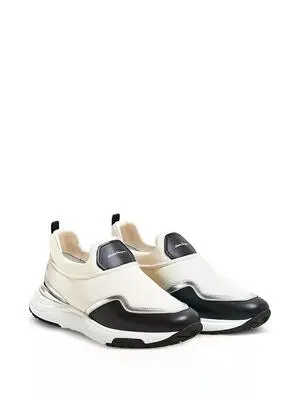 FERRAGAMO Slip-on Panelled Sneakers - Neutrals
