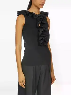 FERRAGAMO Ruffled Wool Top