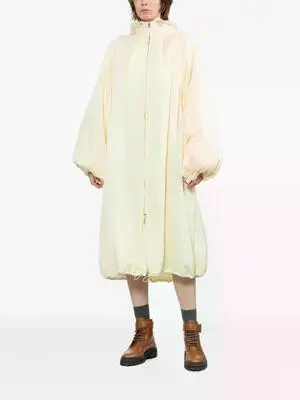 ENFOLD Hooded Balloon-sleeve Coat