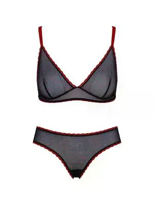 LAURA URBINATI Patterned Sheer Bra
