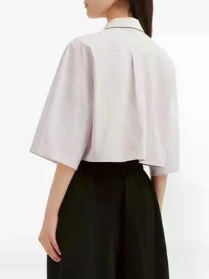 LOW CLASSIC Cropped Button-down Shirt
