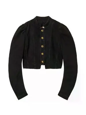 TWINSET Fitted Denim Jacket - Black