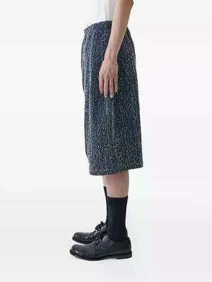 SAGE NATION Box-pleat Denim Shorts