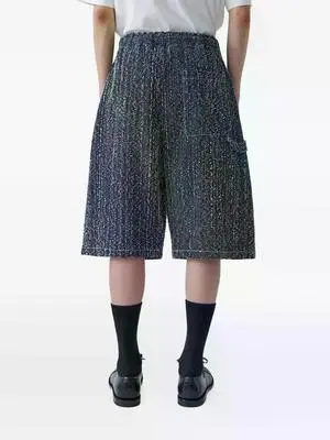 SAGE NATION Box-pleat Denim Shorts