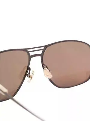 Brunello Cucinelli Rectangular Titanium Sunglasses