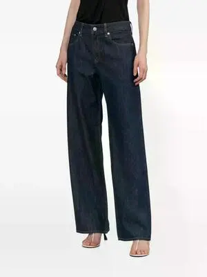 Helmut Lang Seam-detail Logo-patch Jeans