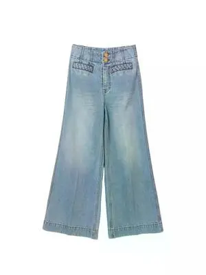 Zimmermann Faded Wide-leg Jeans - Blue