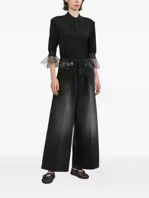 Toga Tulle-trim Polo Shirt