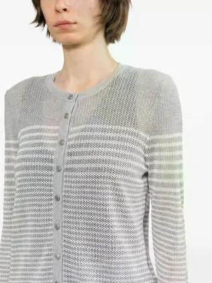 Rag & Bone Striped Pointelle-knit Cardigan