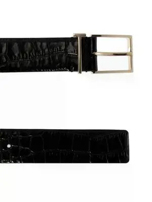 TOM FORD Croc-effect Leather Belt