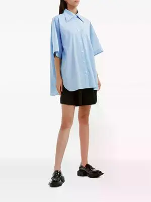 ENFOLD Short-sleeved Box-pleat Shirt