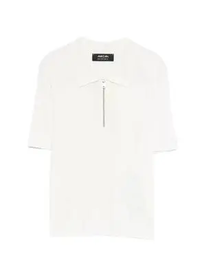 MARCCAIN Zipped Polo Top - White