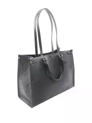 LOUIS VUITTON Monogram Empreinte Onthego Mm Satchel - Black