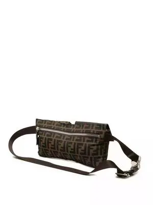 Fendi Zucca Canvas Double Pocket Belt Bag