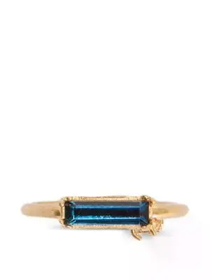 JIL SANDER Crystal-embellished Logo-engraved Ring - Gold