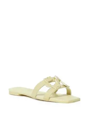 Simkhai Monogram Snake-embossed Sandals