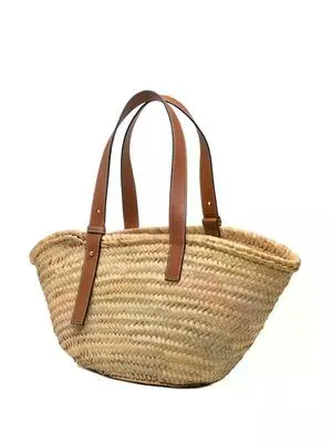 Loewe 2020 Medium Raffia Anagram Basket Tote Bag