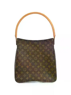 LOUIS VUITTON 2001 Looping Monogram Shoulder Bag - Brown