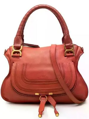 Chloé 2012 Medium Leather Marcie Satchel Red