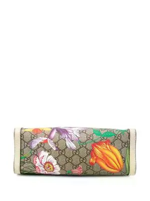 Gucci Small Gg Supreme Flora Padlock Tote Bag