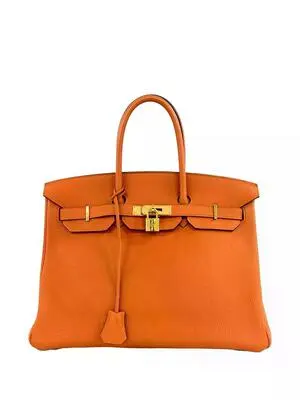 Hermès 2013 Clemence Birkin Retourne 35 Handbag - Orange