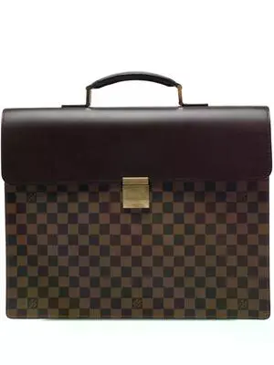LOUIS VUITTON Damier Ebene Altona Gm Business Bag - Brown