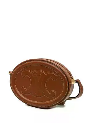 Celine Calfskin Cuir Triomphe Oval Crossbody Bag - Brown