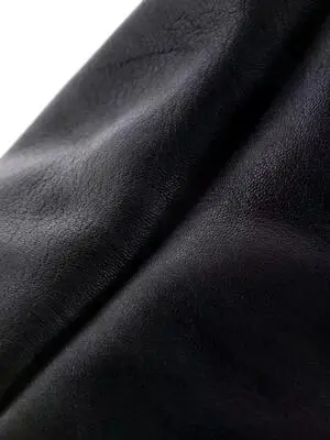 Versace Tag Leather Hobo Bag - Black