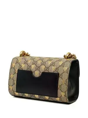 Gucci Small Gg Supreme Bee Padlock Crossbody Bag