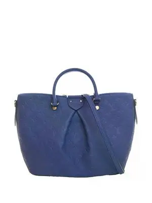 LOUIS VUITTON 2016 Monogram Empreinte Mazarine Mm Satchel - Blue