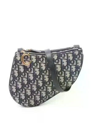 Dior 2010s Saddle Rodeo Oblique Shoulder Bag - Blue
