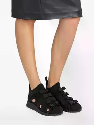 FERRAGAMO Bow-embellished Cut-out Sneakers