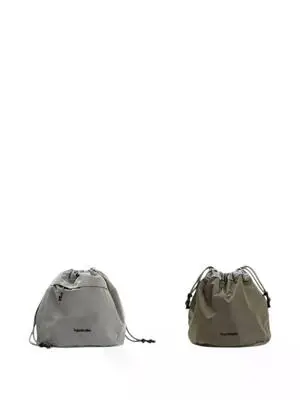 TOPOLOGIE Reversible Drawstring Bucket Clutch Bag
