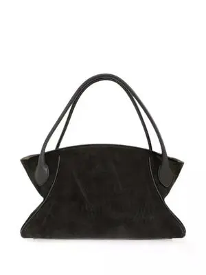 Balmain Pulse Day Small Padlock-detail Suede Tote Bag