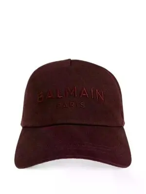 Balmain Logo-embroidered Baseball Cap - Red