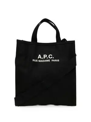 A.p.c. Logo-print Tote Bag - Black
