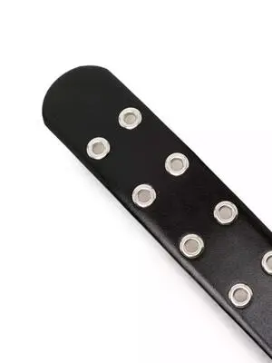 Toga Eyelet-embellished Leather Belt